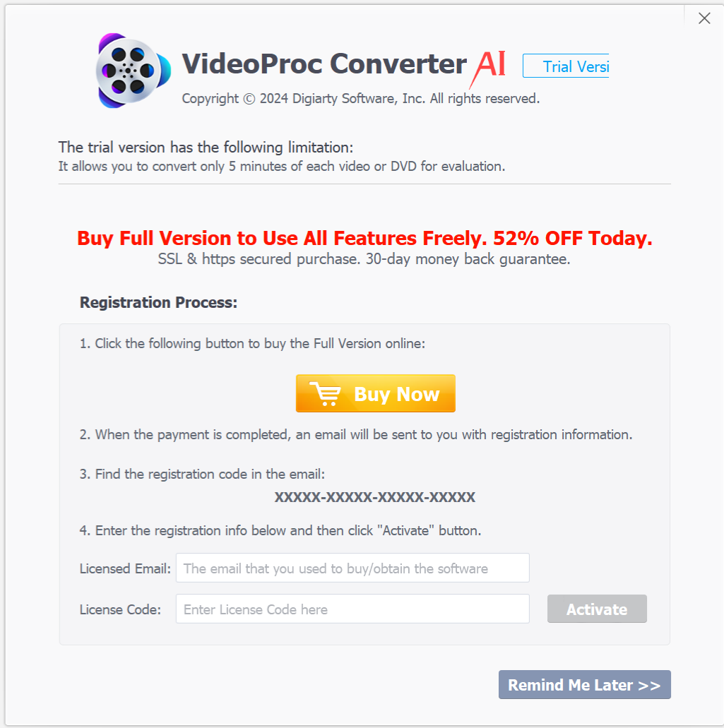 Hur aktiverar jag VideoProc Software Bundle 2 – Fanatical.com Kundtjänst