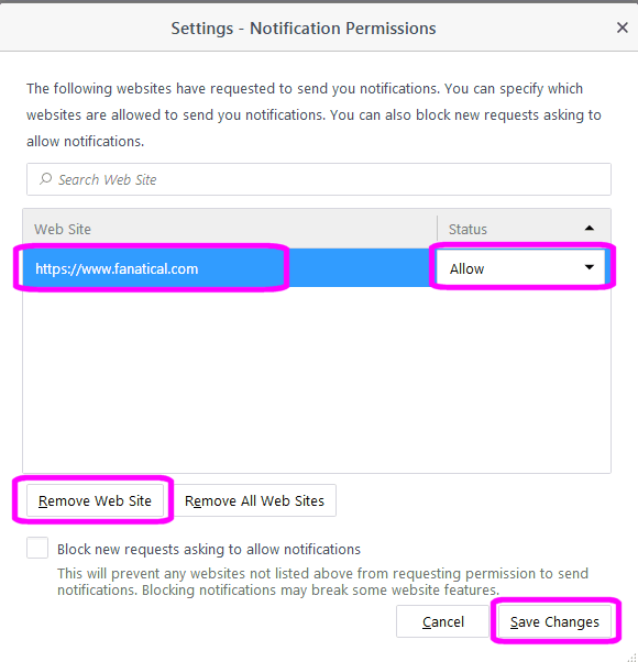 Disabling Web Notification Messages Customer Services 4214